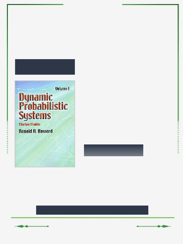 Dynamic Probabilistic Systems Volume 1 1st Edition Ronald A. Howard ...