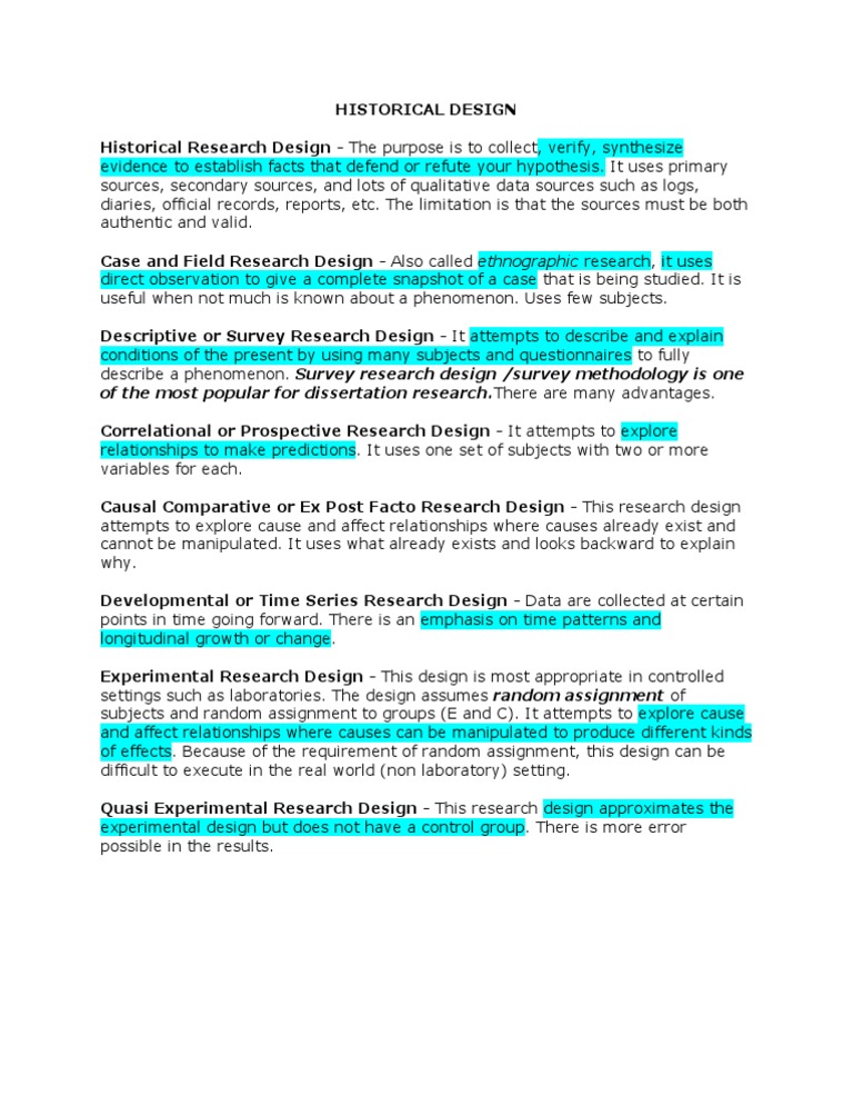 Historical Design | PDF | Research Design | Causality