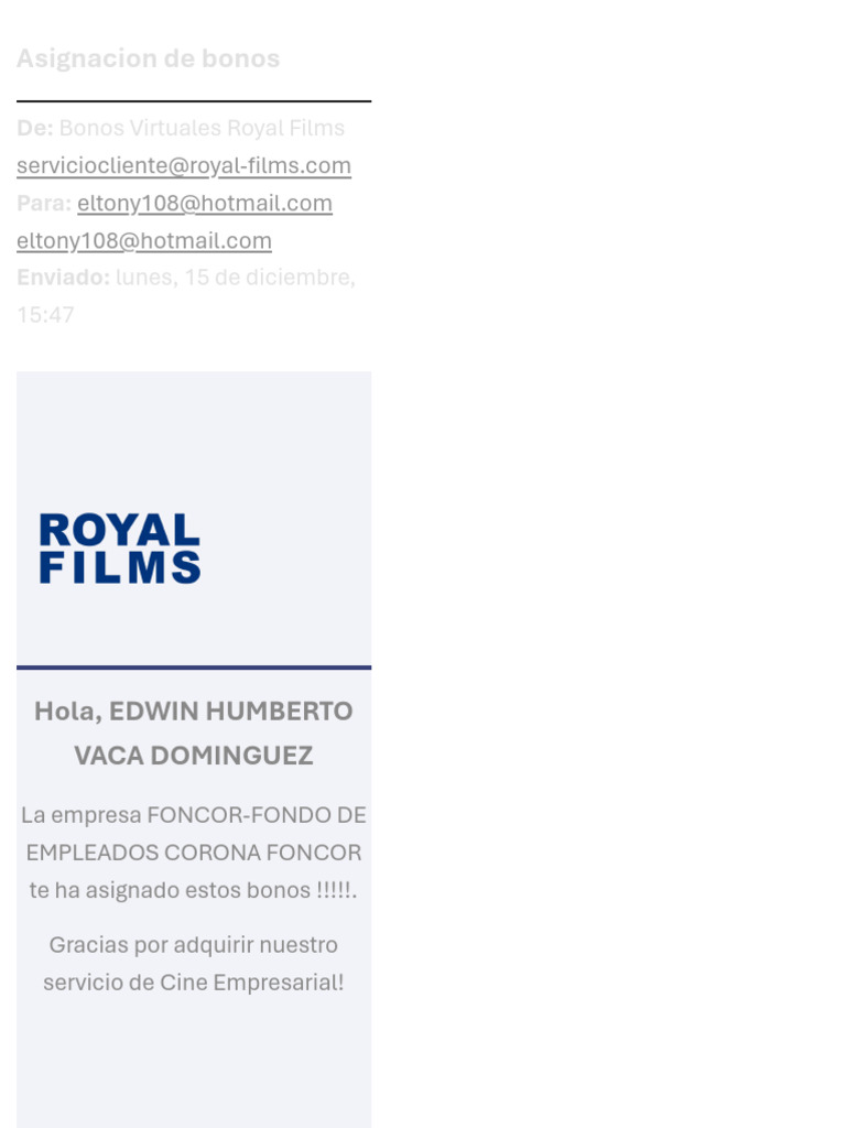 Royal Films 2D | PDF | Informática | Telecomunicaciones