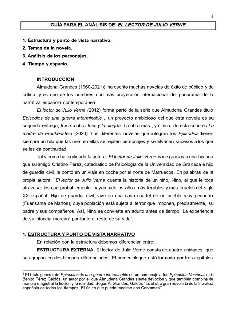 El Lector de Julio Verne Tema Definitivo | PDF | Narración | Novelas