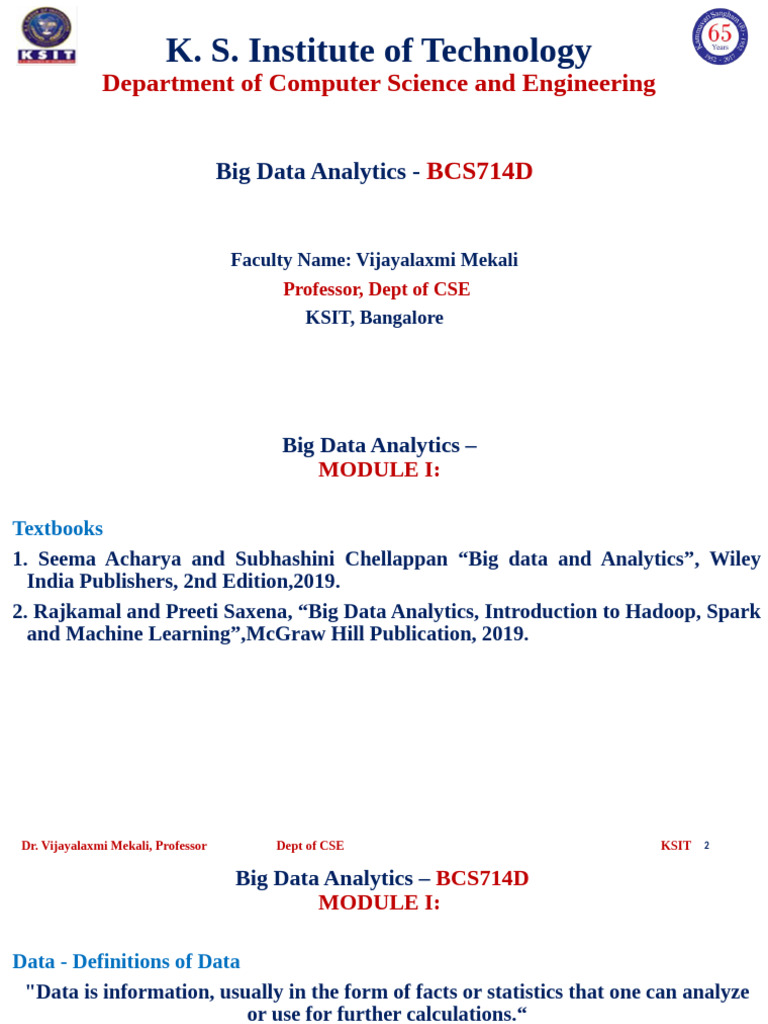 BDA Module 1 | PDF | Analytics | Big Data