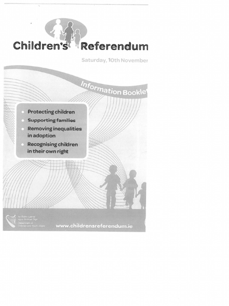 Children's Referendum Booklet | PDF | Adoption | Social Institutions