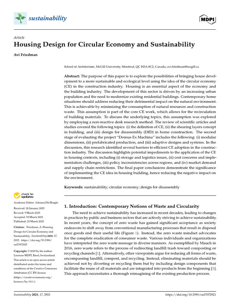 Circular Economy in Housing Design | PDF | Life Cycle Assessment | Reuse