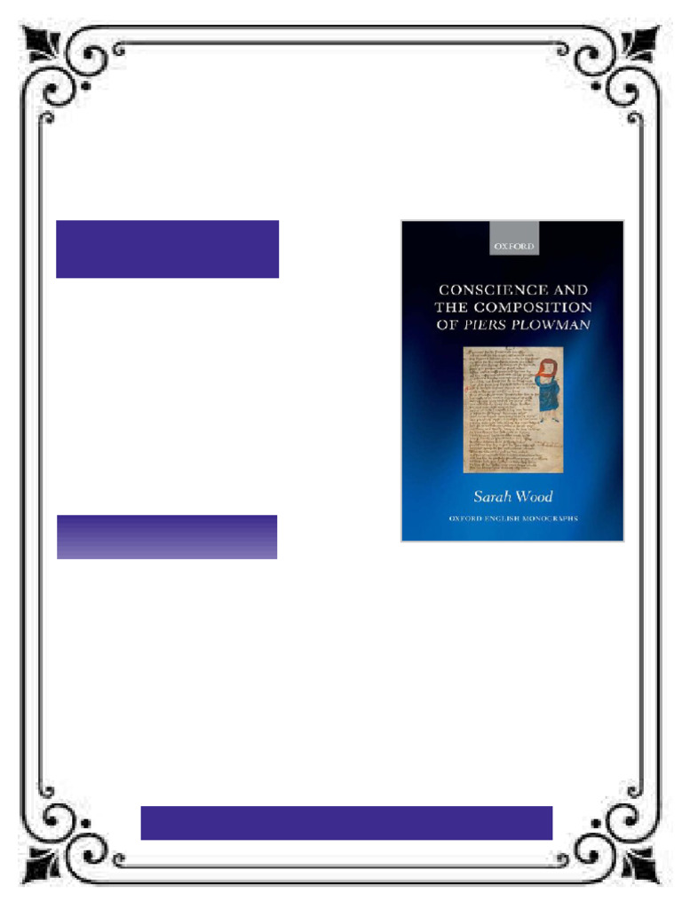 Conscience and The Composition of Piers Plowman 1st Edition Sarah Wood ...