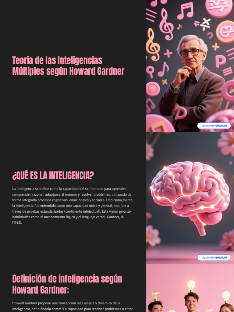 Teoría de las Inteligencias Múltiples de Gardner | PDF | Inteligencia ...