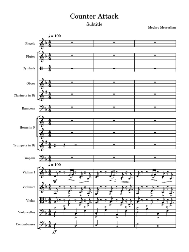 Counter Attack | PDF | Classical Music | Orchestral Music