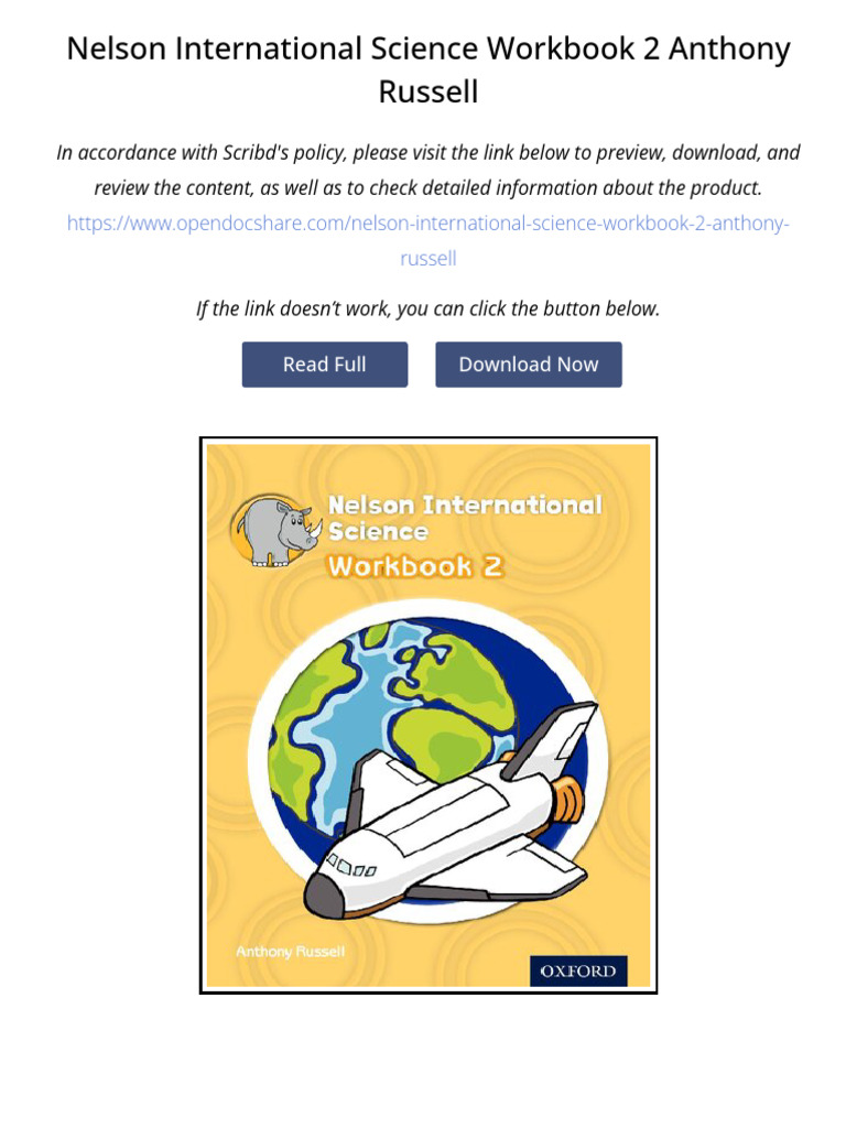 Nelson International Science Workbook 2 Anthony Russell available ...
