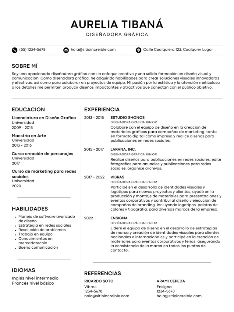 Curriculum Profesional Sin Foto Minimalista Blanco y Negro_20251230 ...