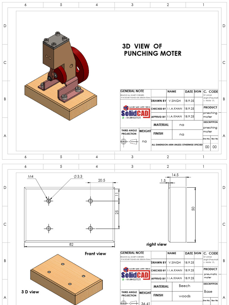 Pneumatic Motor Solid Work | PDF