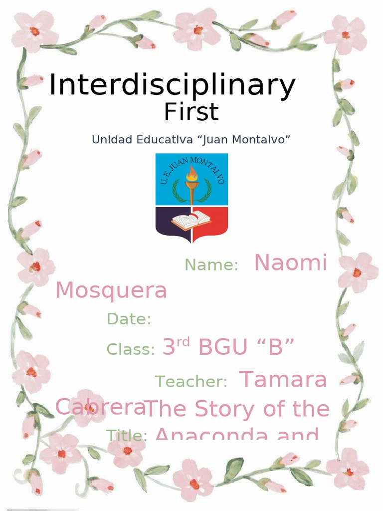 Anaconda Story: Interdisciplinary Project | PDF