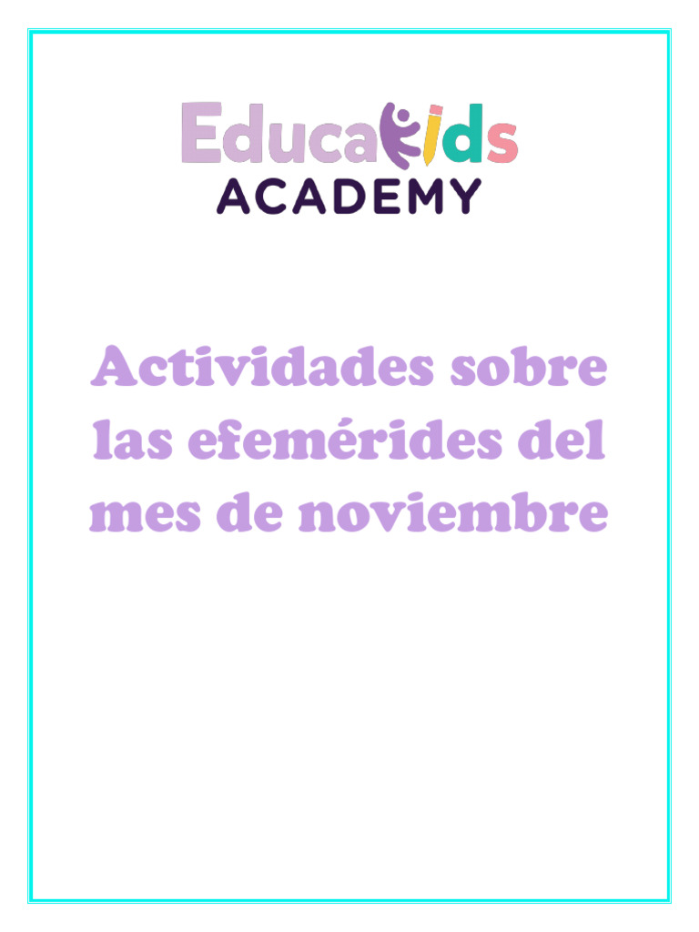 Actividades Imprimibles Sobre Las Efemérides Del Mes de Noviembre | PDF
