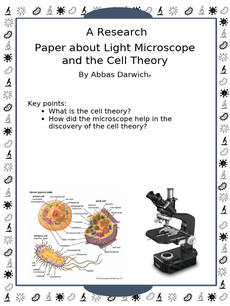 Light Microscope and Cell Theory Insights | PDF | Microscopy | Optical ...