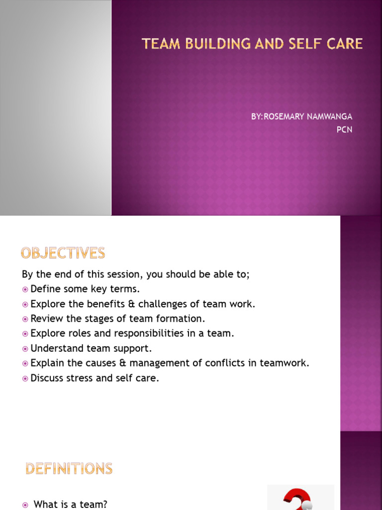 Team Work & Self Care.2 | PDF | Occupational Burnout | Psychology