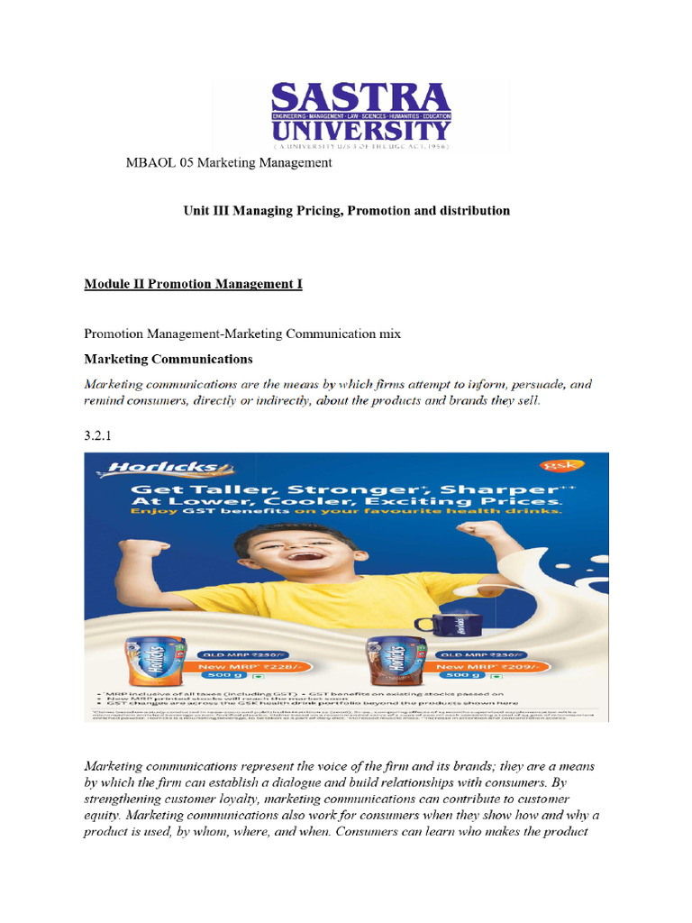 Promotion Management I VSBNRTQ | PDF