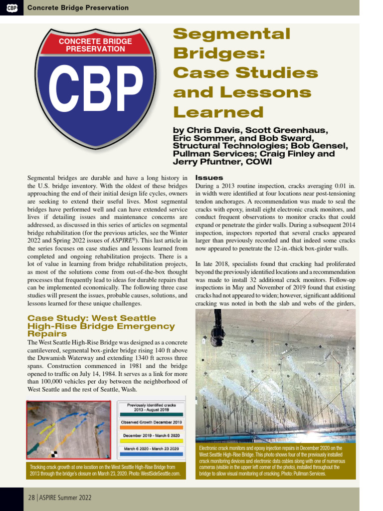 CBP s Segmental Bridge Case Studies 1661976185 | PDF | Prestressed ...