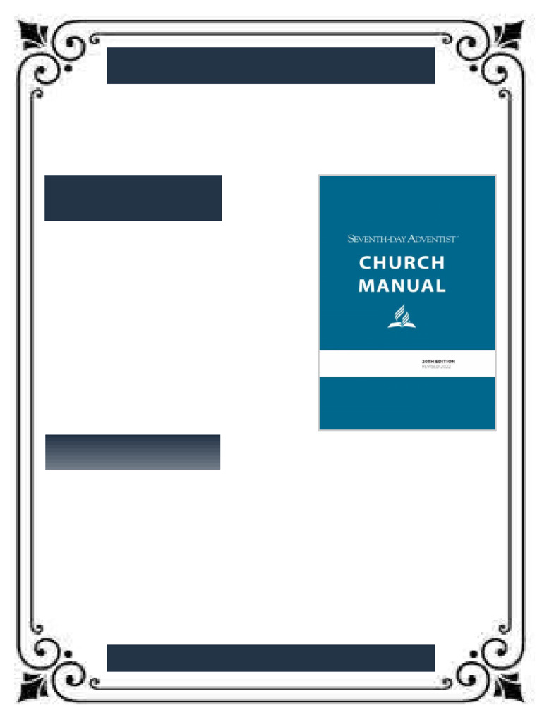 Seventh Day Adventist Church Manual Secretariat General Conference Of ...