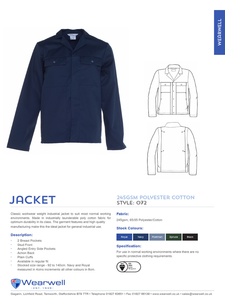 Durable Industrial Workwear Jacket | PDF