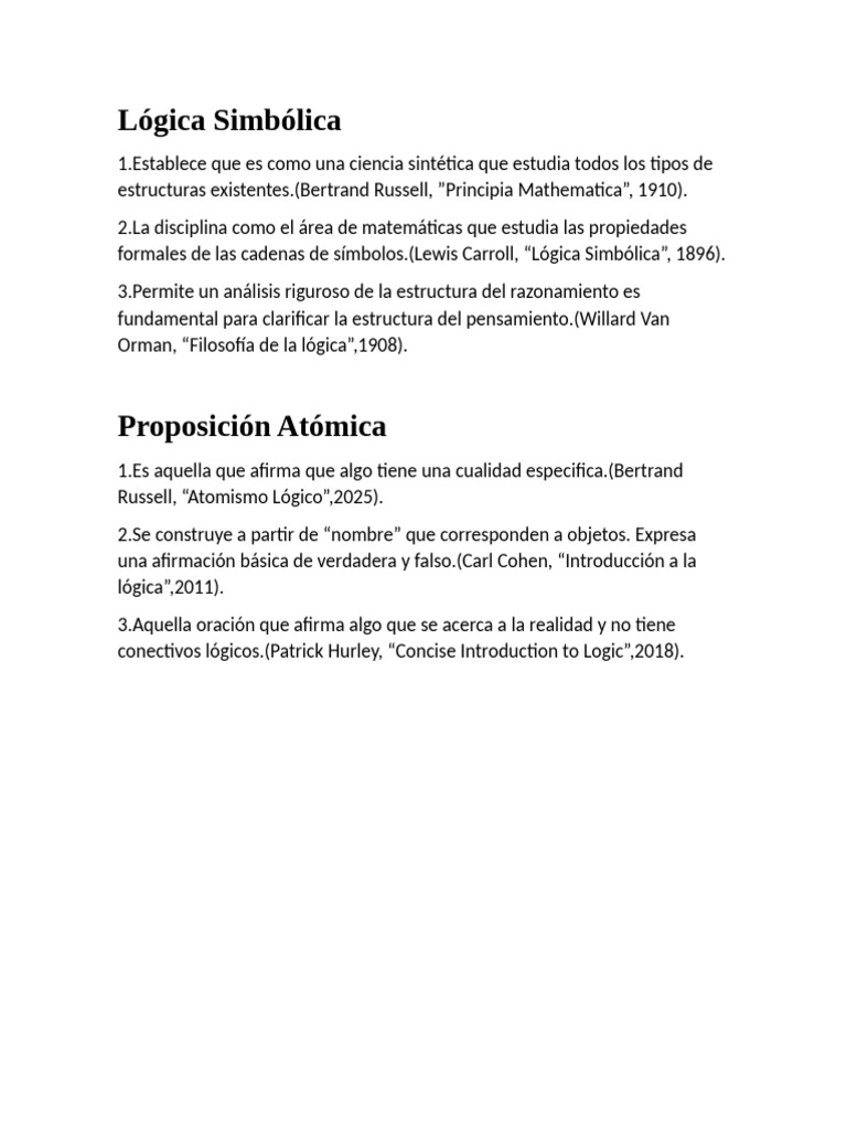 Lógica Simbólica | PDF