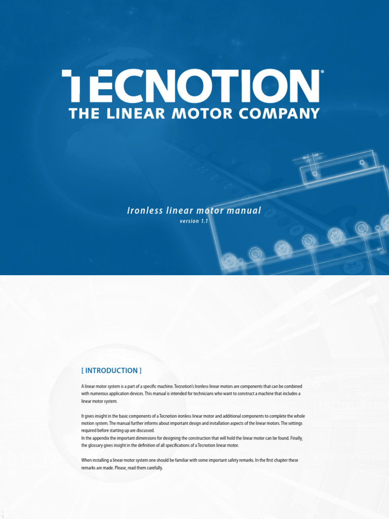 Ironless Linear Motor Installation Guide | PDF