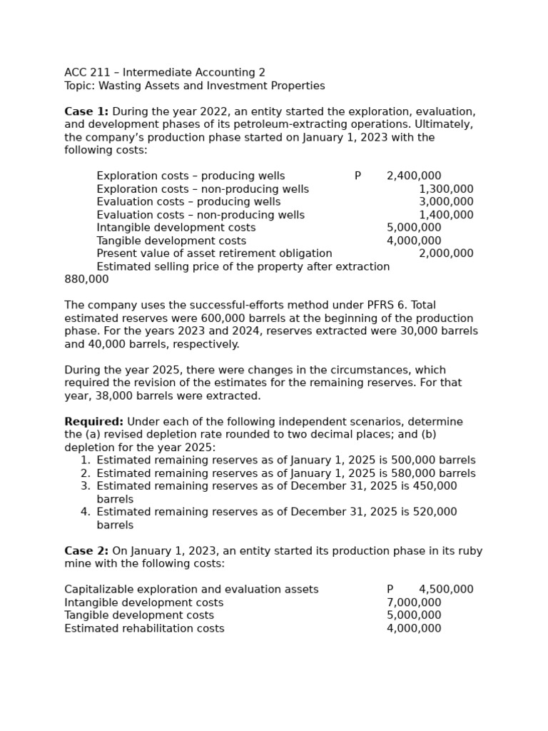Activity-9-Wasting-Assets-and-investment-properties | PDF | Fair Value ...