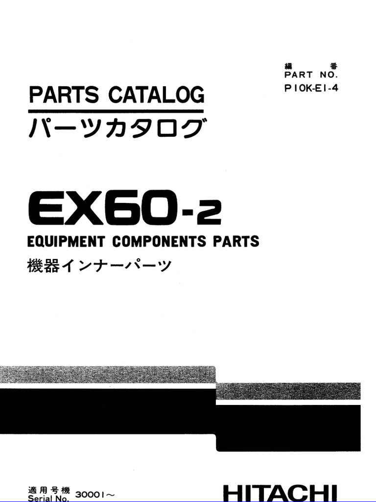 Hitachi Ex60 2 Equipment Components Parts | PDF