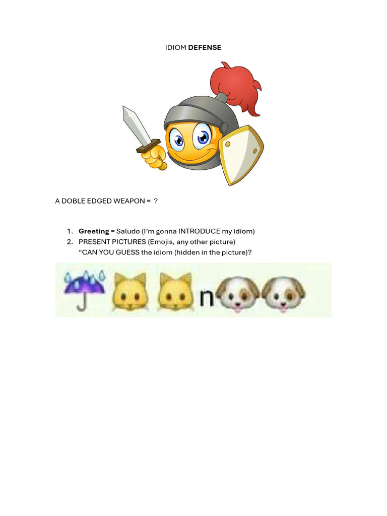 Idiom Defense Example | PDF