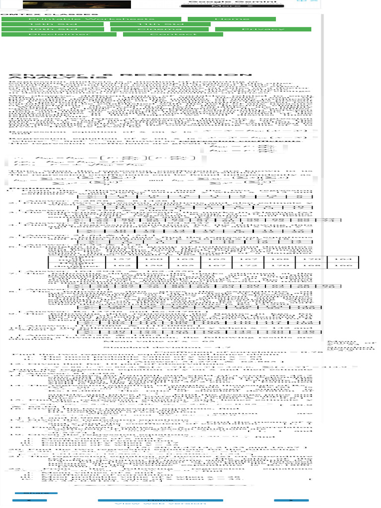 Omtex Classes Chapter 6 Regression Analysis 2 | PDF | Regression ...