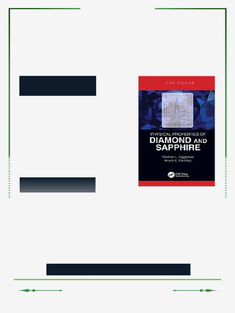 Physical properties of diamond and sapphire First Edition Aggarwal ...