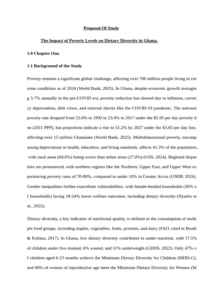 Proposal chapter 1&2_JBN | PDF | Poverty | Poverty & Homelessness
