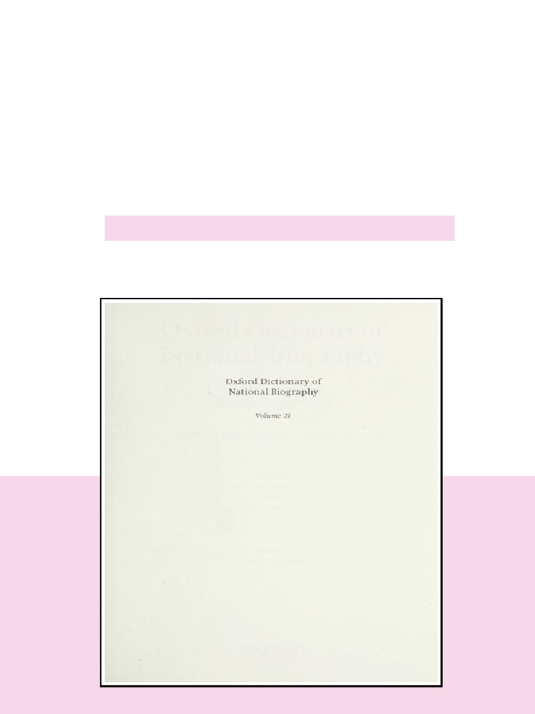 Oxford Dictionary Of National Biography Volume 21 Freudgibberd Brian ...
