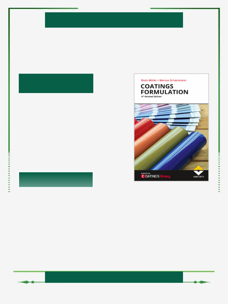 Coatings Formulation 4th Revised Edition Markus Schackmann Bodo Müller ...