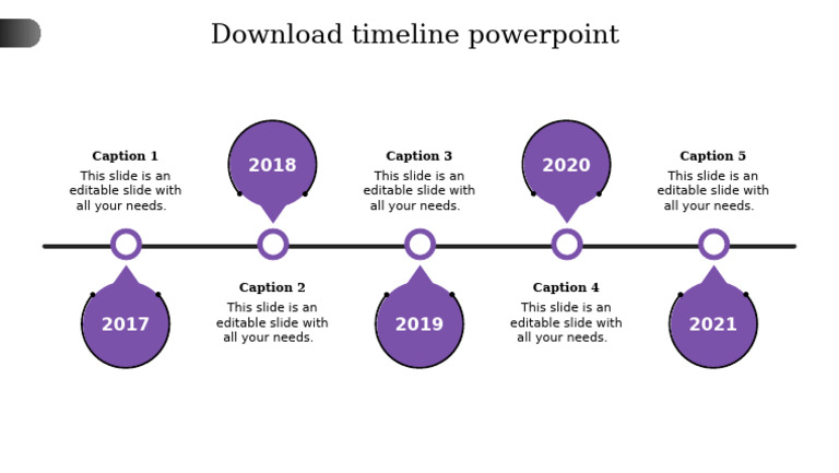 Timeline Powerpoint Purple | PDF