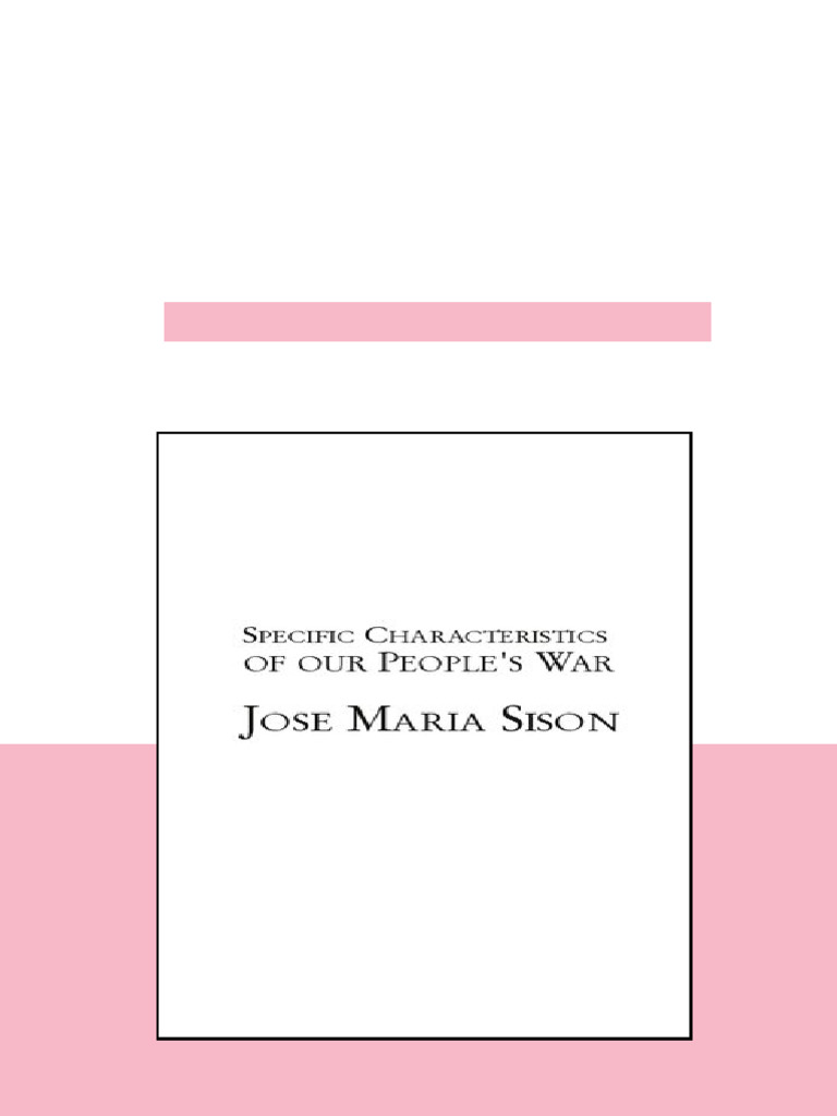 Specific Characteristics Of Our Peoples War 1st Printing Jose Maria ...