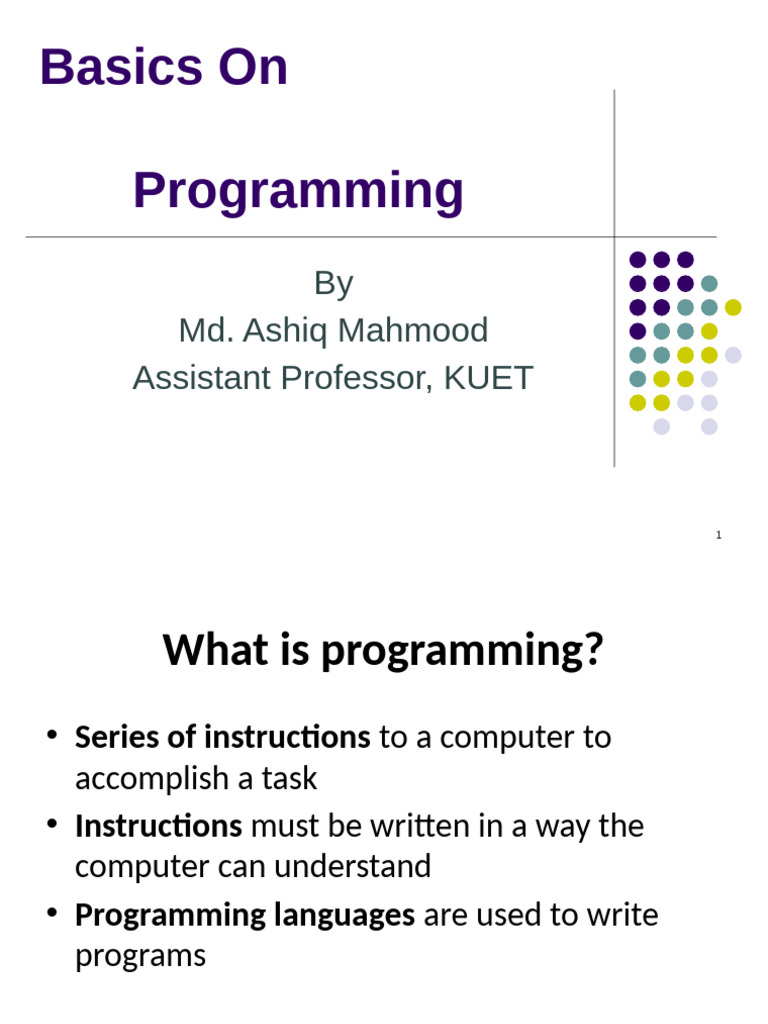 Introduction to Programming Basics | PDF | Assembly Language | Source Code