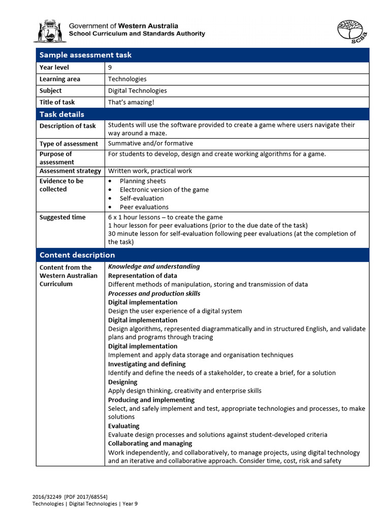 Technologies-Digital-Technologies-Year-9-Sample-Assessment-Task-Thats ...
