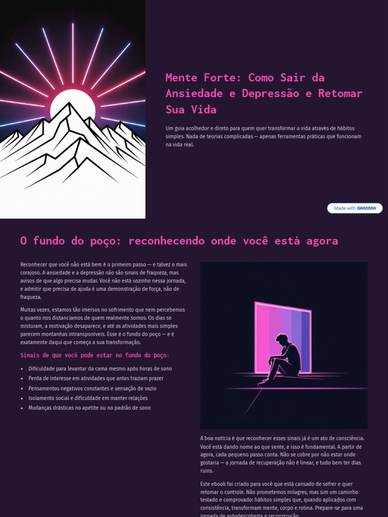 Mente Forte Como Sair Da Ansiedade e Depressao e Retomar Sua Vida | PDF ...