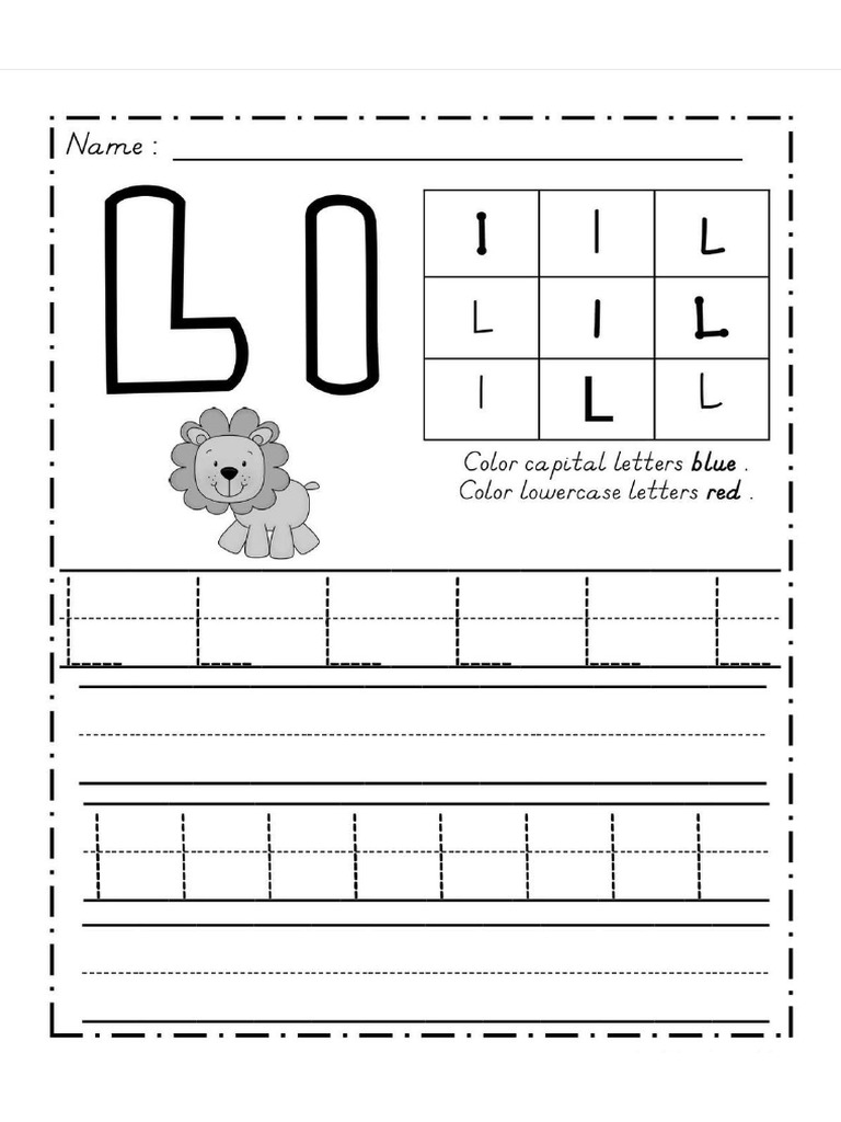 LKG English Practice Worksheet PT3 | PDF