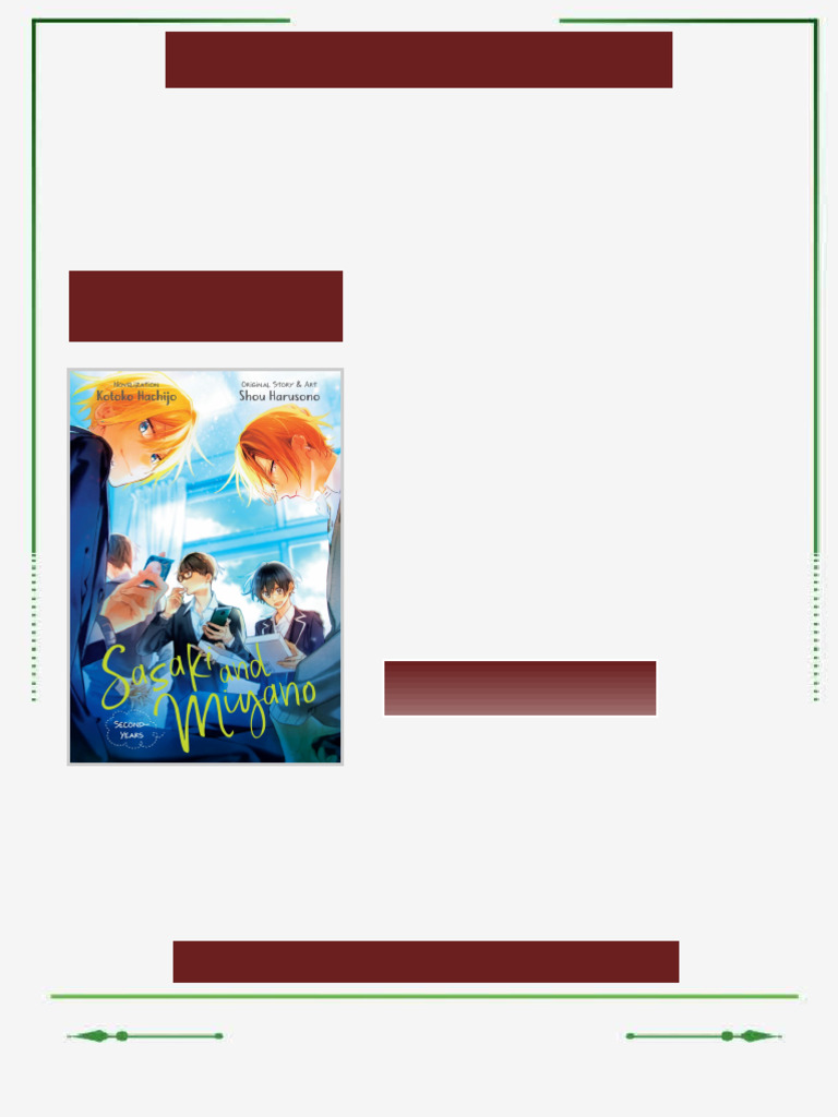 Sasaki and Miyano Second Years Vol 2 2nd Edition Kotoko Hachijo And ...