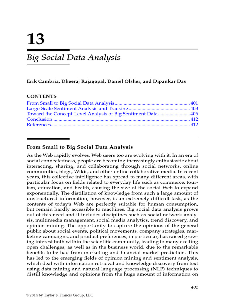 Big Social Data Analysis | PDF