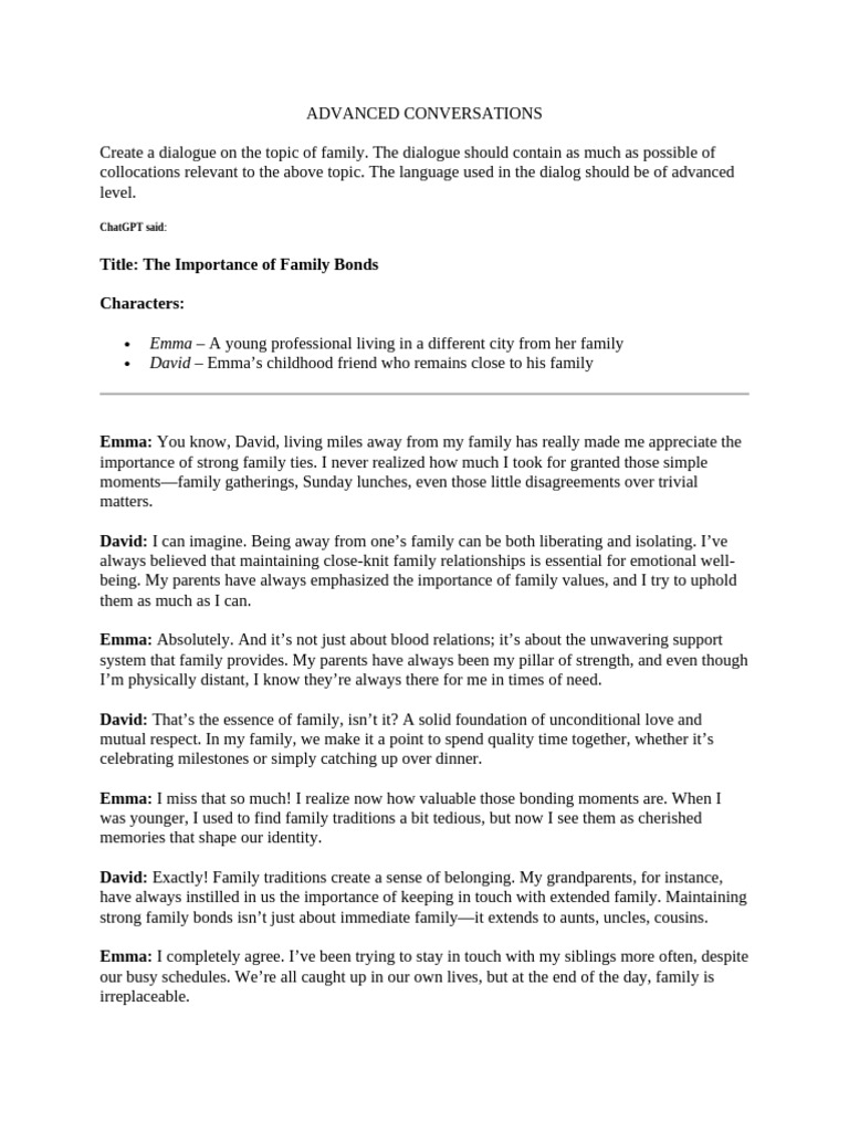 Ai Generated - Advanced Conversations | PDF