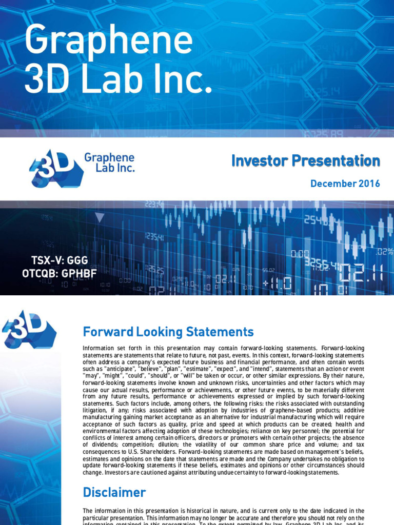 Graphene 3D TSX presentation | PDF | Graphene | Lithium Ion Battery