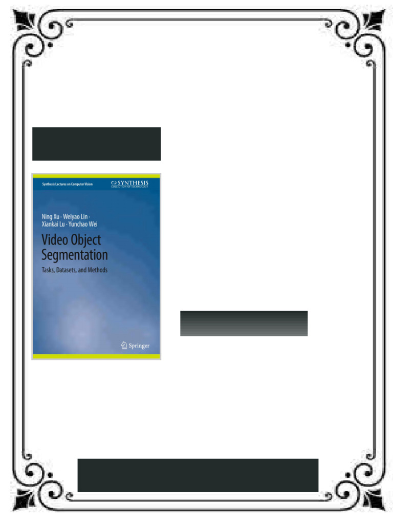 Video Object Segmentation Tasks Dataset and Methods 3rd Edition Ning Xu ...