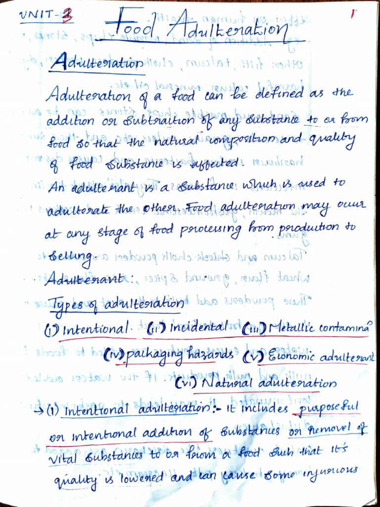 Understanding Food Adulteration Risks | PDF