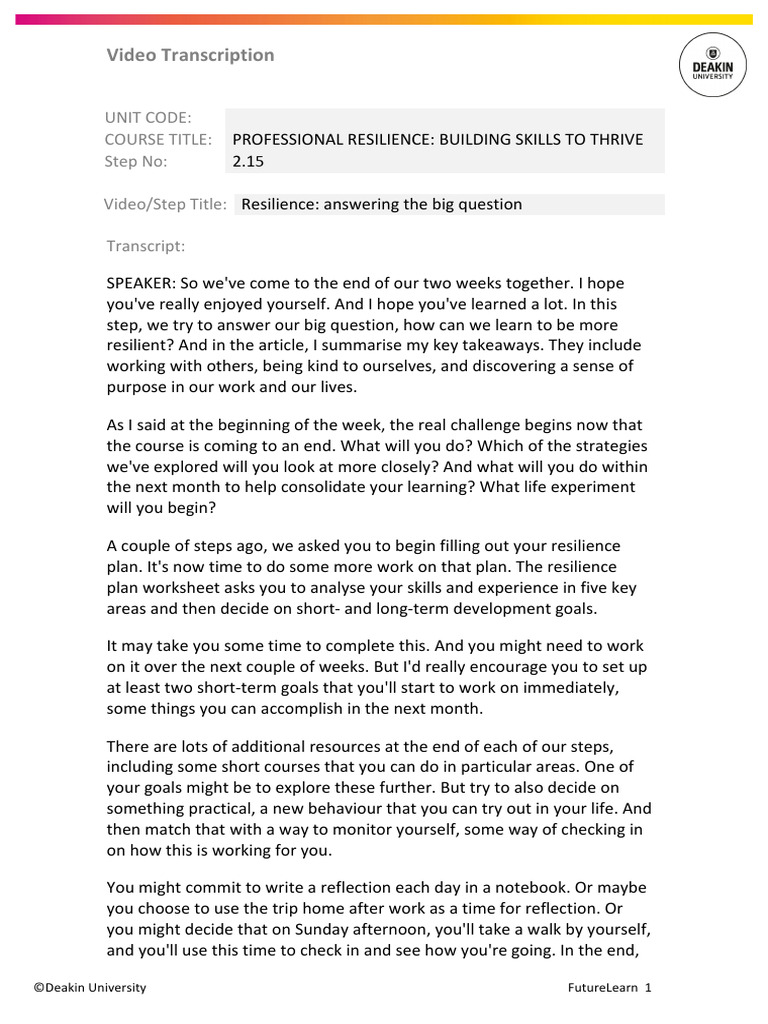PR Resilience The Big Question 2 15 | PDF