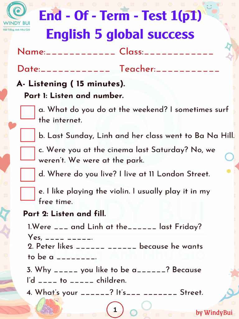 First Term Test | PDF