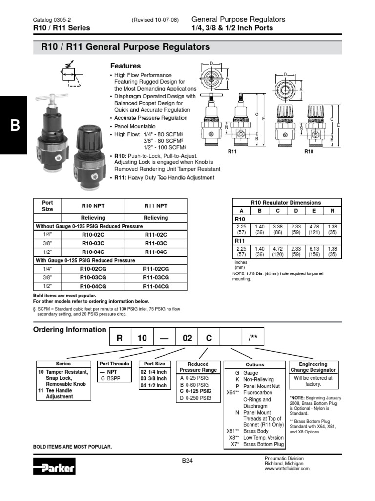 14R013FC Watts Air Regulator | PDF | Valve | Building Engineering