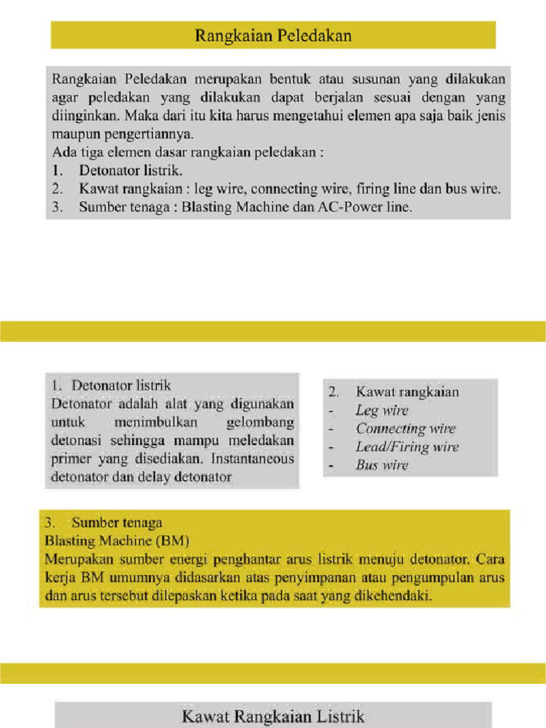 Modul Rangkaian Peledakan Detonator Listrik | PDF
