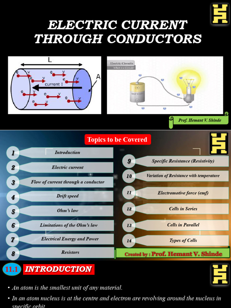 Electric Current and Conductors Explained | PDF | Electric Current ...