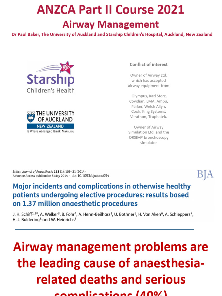 Airway Management Guidelines 2021 | PDF | Anesthesia | Clinical Medicine