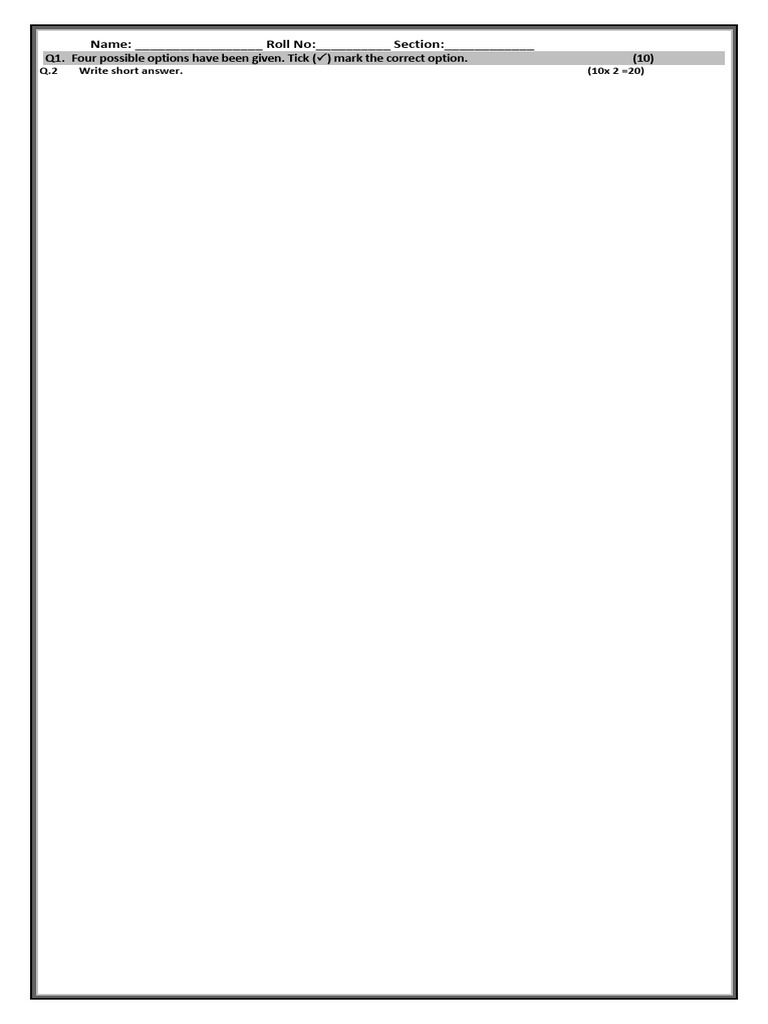 Test 9th Chap 7+9 | PDF